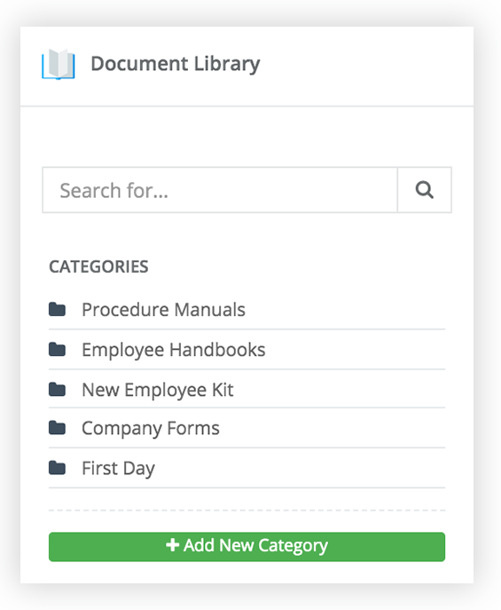 Library menu - HR Partner