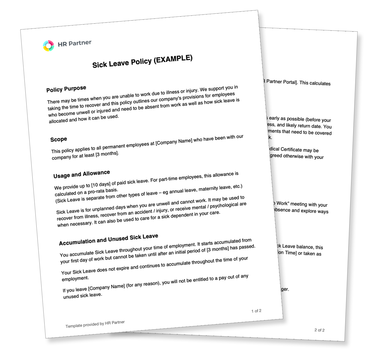 Sick Leave Policy HR Partner Sick Leave Policy HR Partner